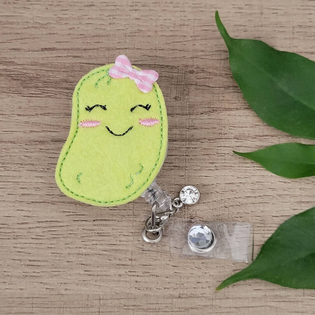 Pickle Badge Reel: Cute Retractable ID Holder for Nurses & Teachers - Etsy