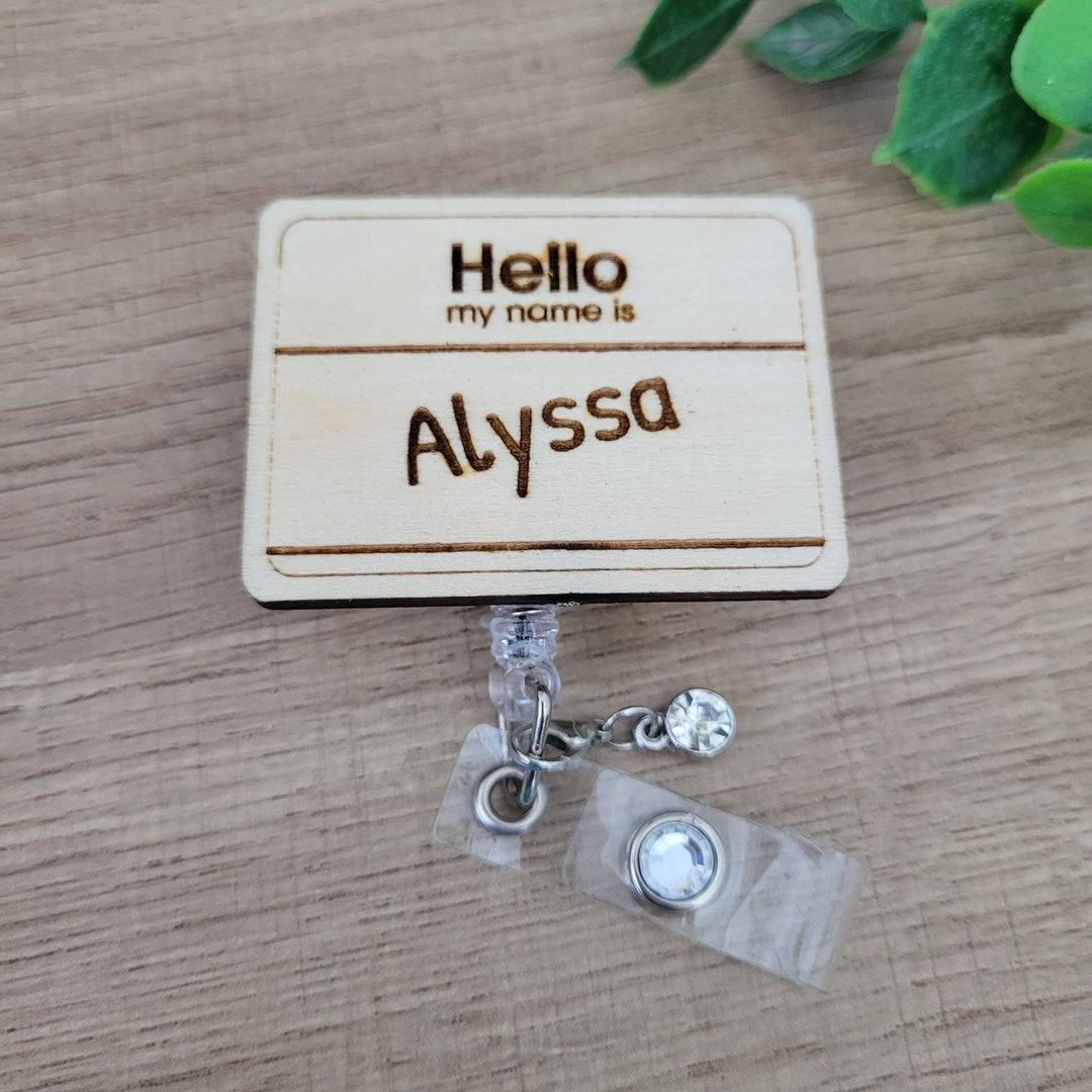 Hello My Name is Badge Reel, My Name is Badge Reel, Name Tag Lanyard ...