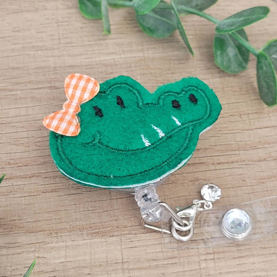 Alligator Badge Reel Gator Lanyard Clip Alligator Medical ID - Etsy