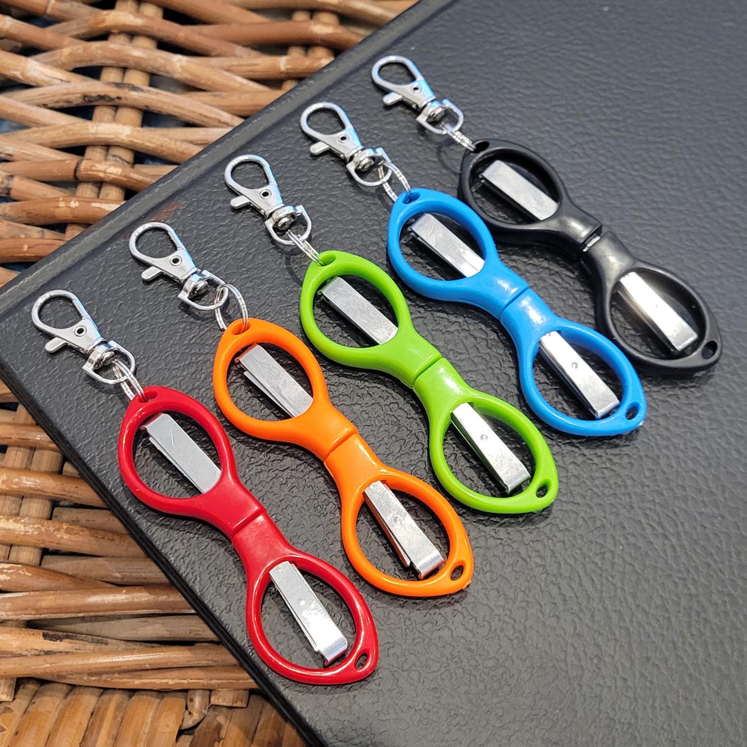 Mini Folding Scissors With Clip, Clip on Folding Scissors, Badge Reel ...