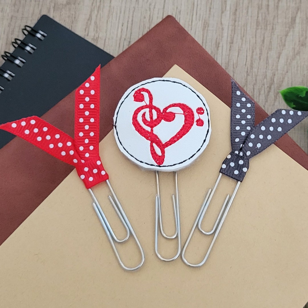 Music Note Planner Clip, Music Bookmark, Music Badge Reel, Music ...
