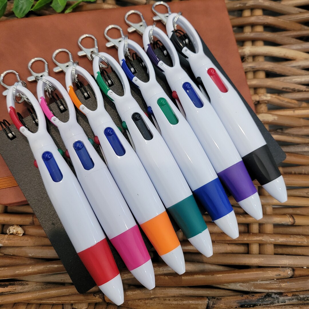 Multi Color Shuttle Pen: 4-in-1 Retractable Pen With Clip - Etsy