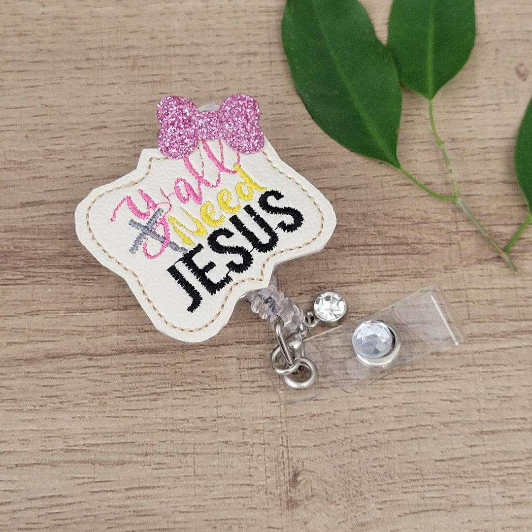 Christian Badge Reel, Y'all Need Jesus Retractable Badge Reel, Bible ...