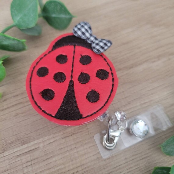 Ladybug Badge Reel Ladybug ID Holder Ladybug Planner Clip - Etsy.de