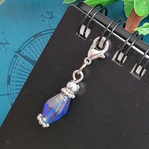 Shimmer and Sparkle Glass Bead Badge Reel or Phone Charm, Bead Charm ...