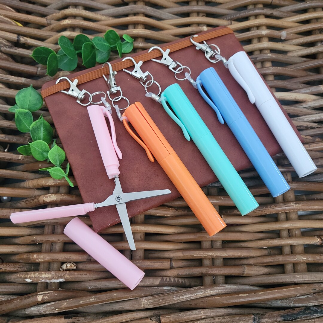 Mini Folding Scissors, Clip on Pen Scissors, Student Scissors, Craft ...