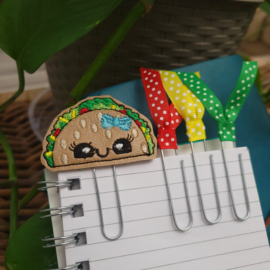 Mexican Taco Planner Clip Set, Taco Journal or Organizer Clip, Colorful ...