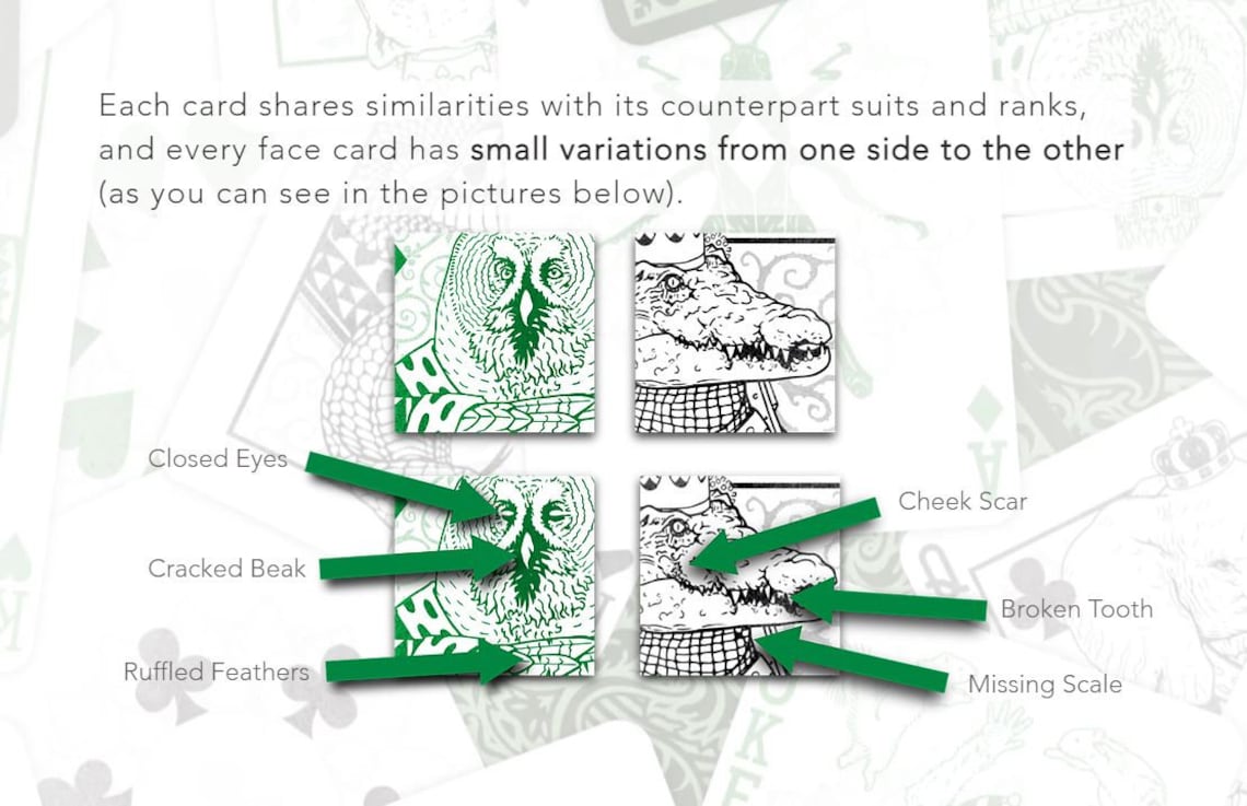 WILD REIGN Playing Cards: Evergreen and Crimson Decks - Etsy