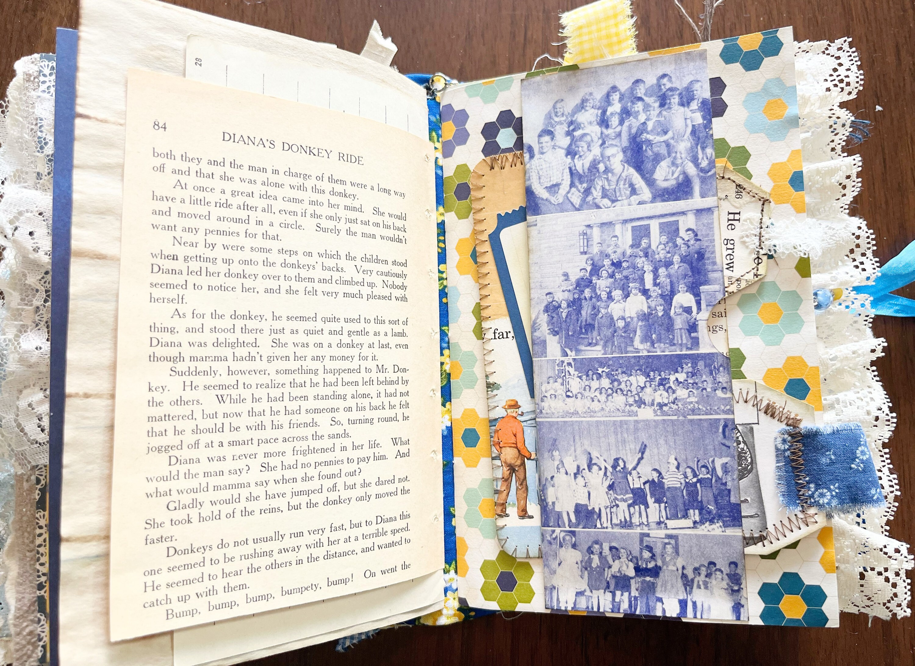 Handmade Vintage Junk Journal Blue and Yellow 1950s Themed - Etsy