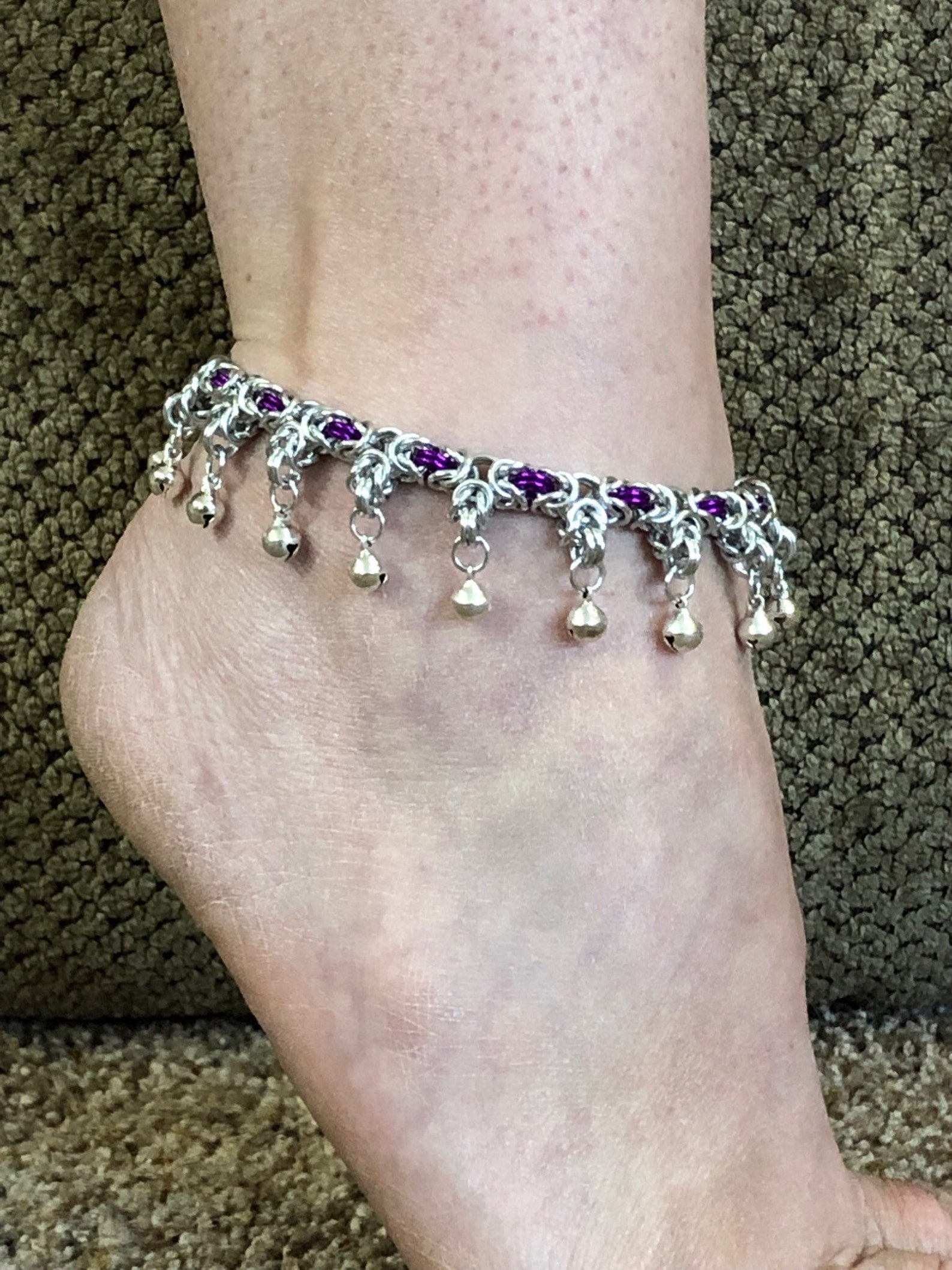 Black Tryzantine Belled Anklet / Belly Dancing / Slave Bells | Etsy