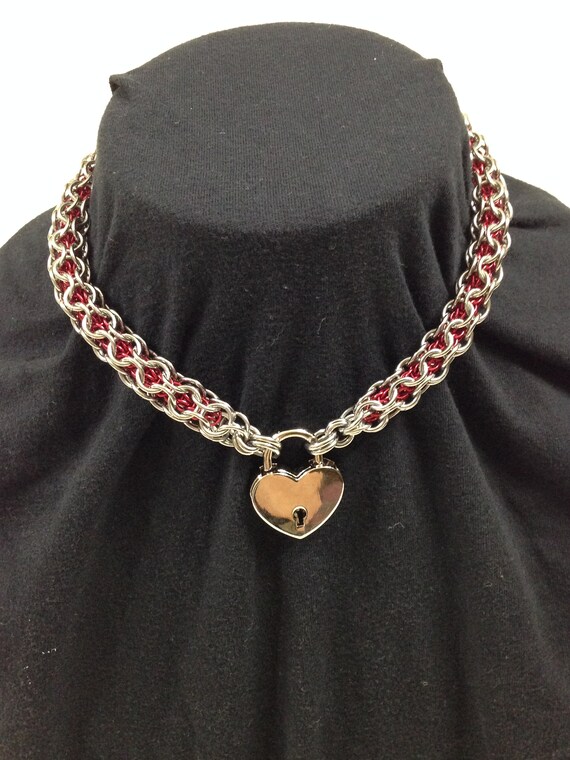 Red Color Core Collar BDSM 24/7 Day Collar | Etsy