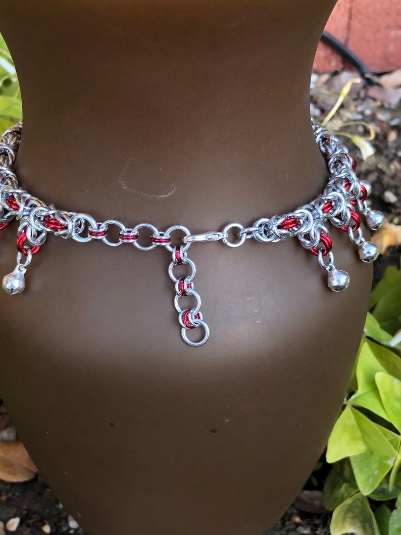 Red Tryzantine Belled Anklet / Belly Dancing / Slave Bells 4 - Etsy