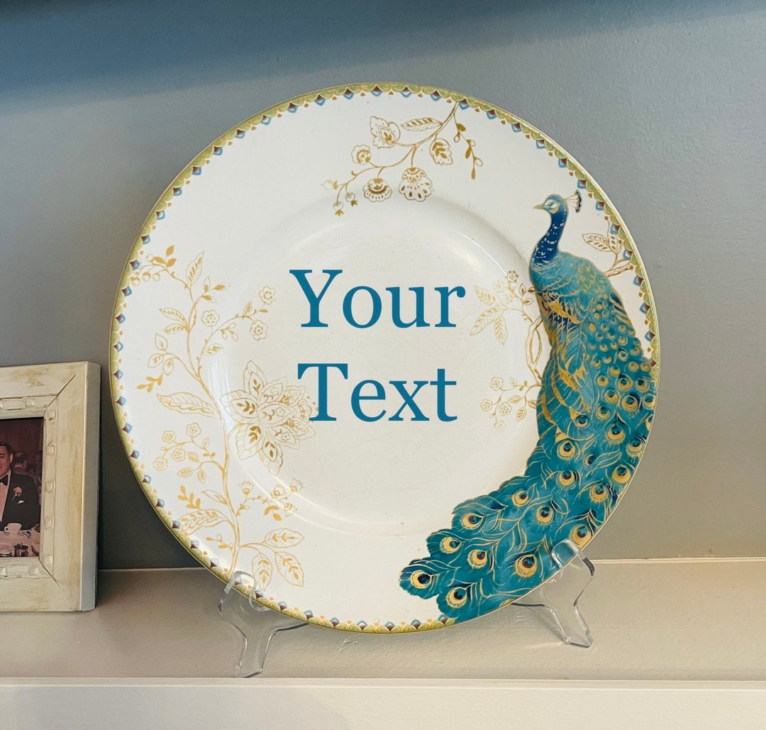 Personalized Ceramic Dinner Plate Custom Gift With Name or Design ...