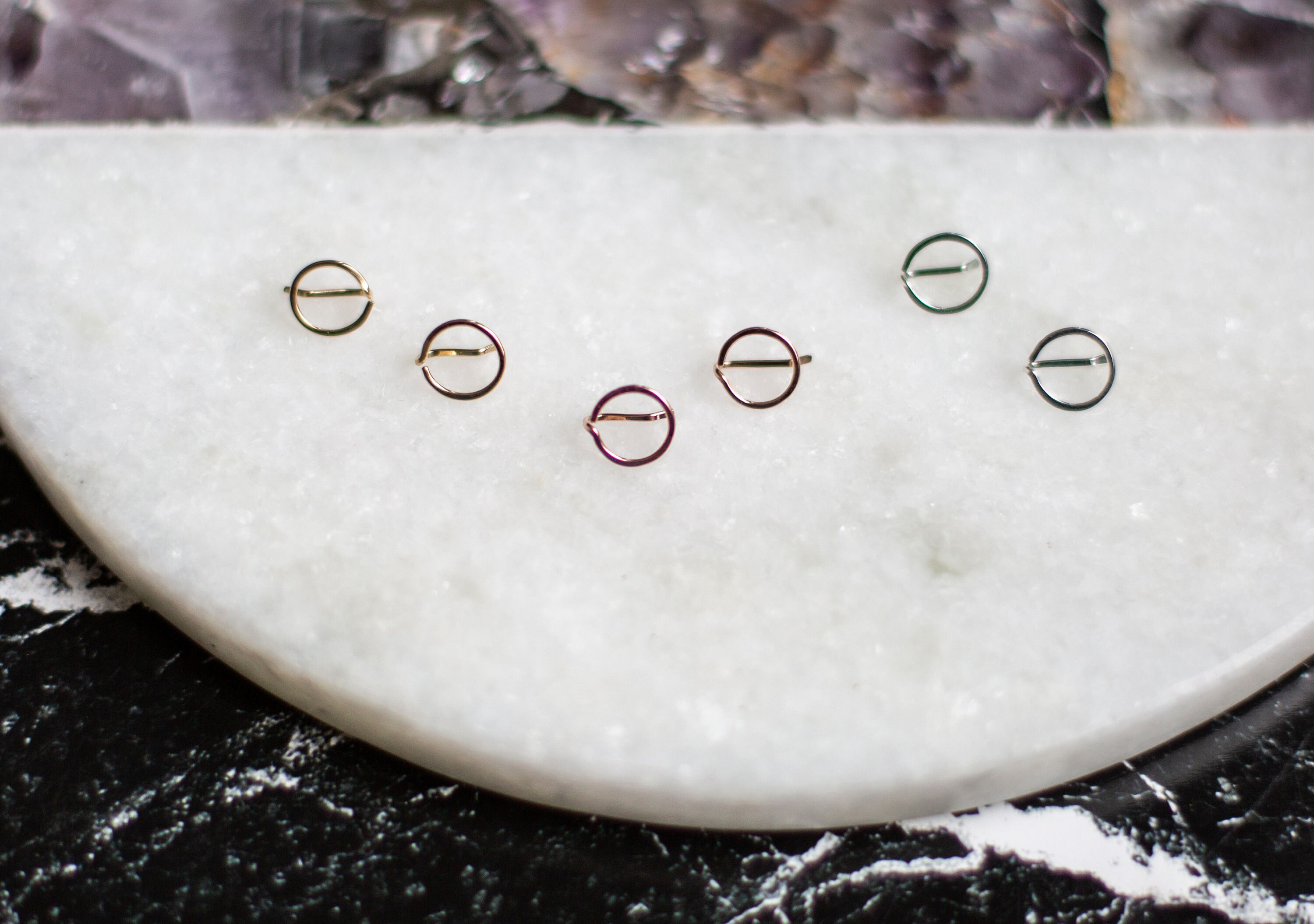 Circle Earrings. Bobby Pin Earrings. Ear Sweeps. Circle Bobby | Etsy