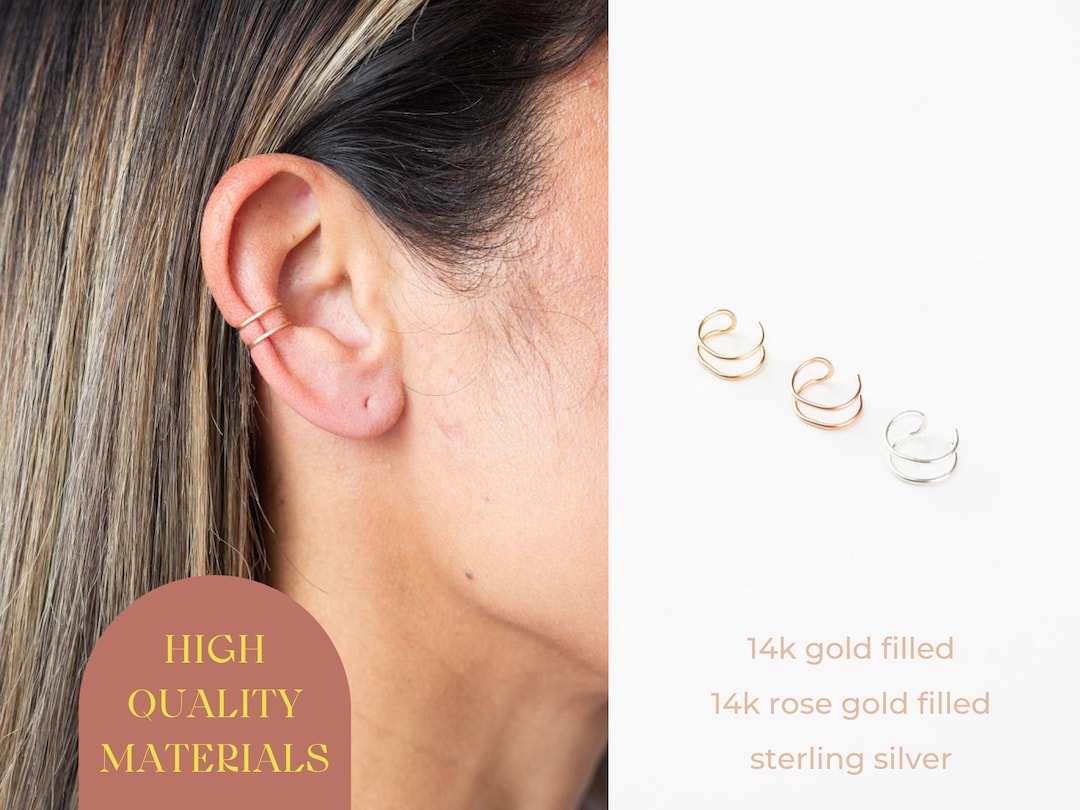 Hand Formed. Ear Cuff. Ear Wrap. Cuff Earrings. Non-pierced Earrings ...