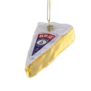 Wedge of Brie Cheese Glass Christmas Ornament - Etsy