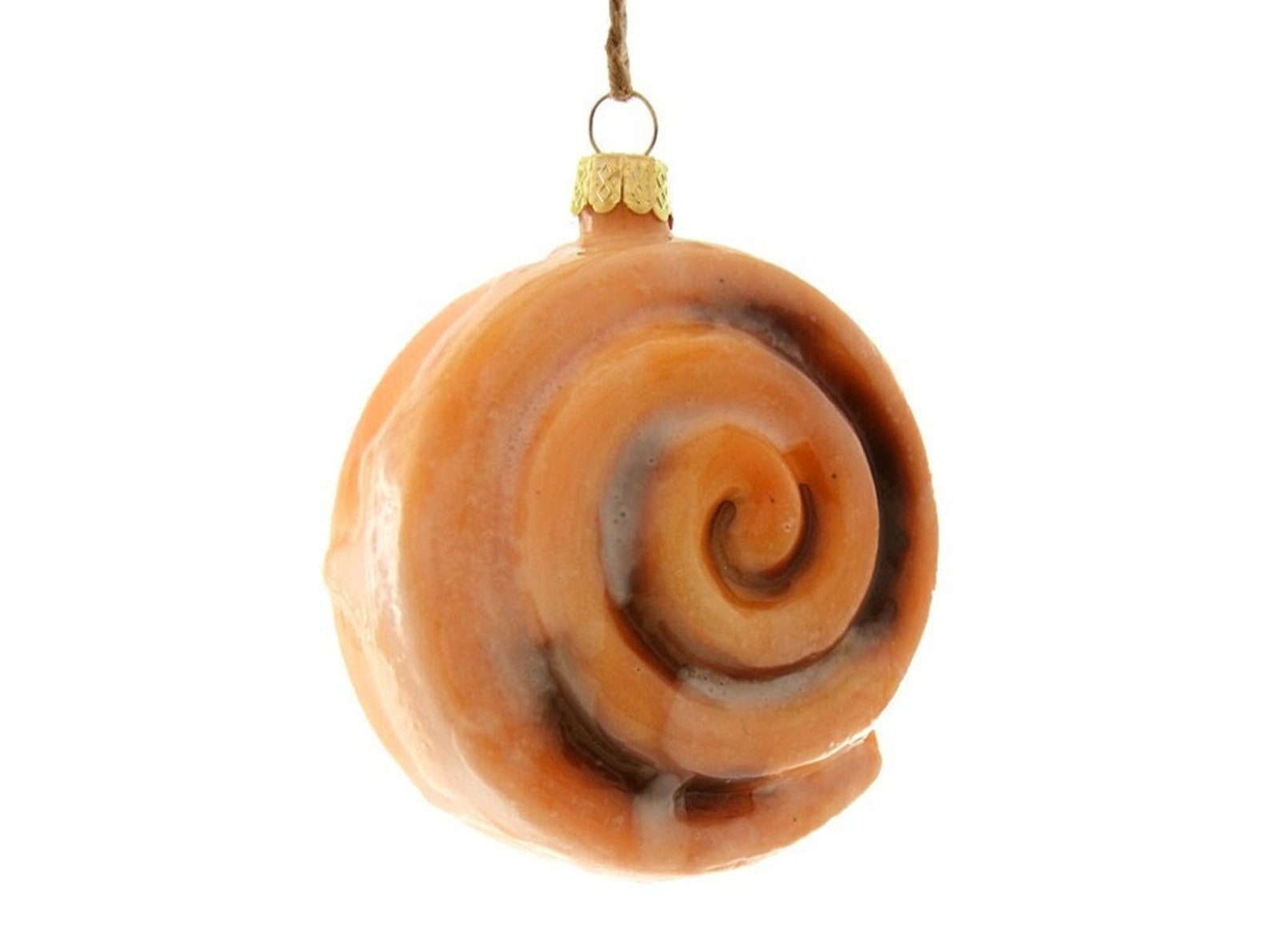 Cinnamon Roll Glass Christmas Ornament - Etsy
