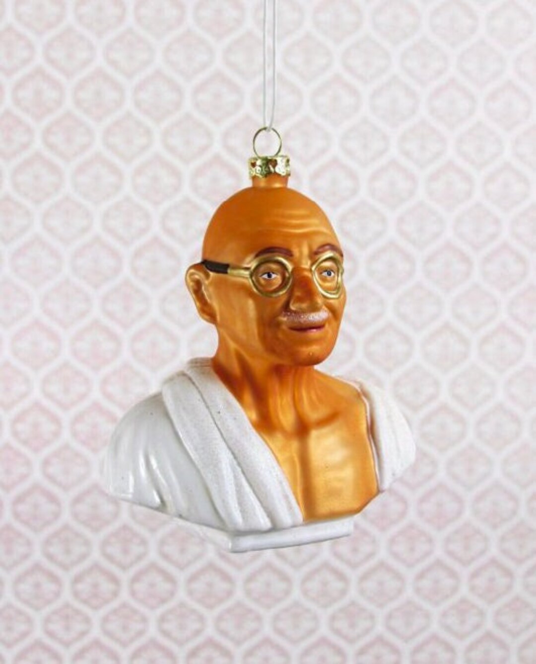 Mahatma Gandhi Glass Christmas Ornament - Etsy