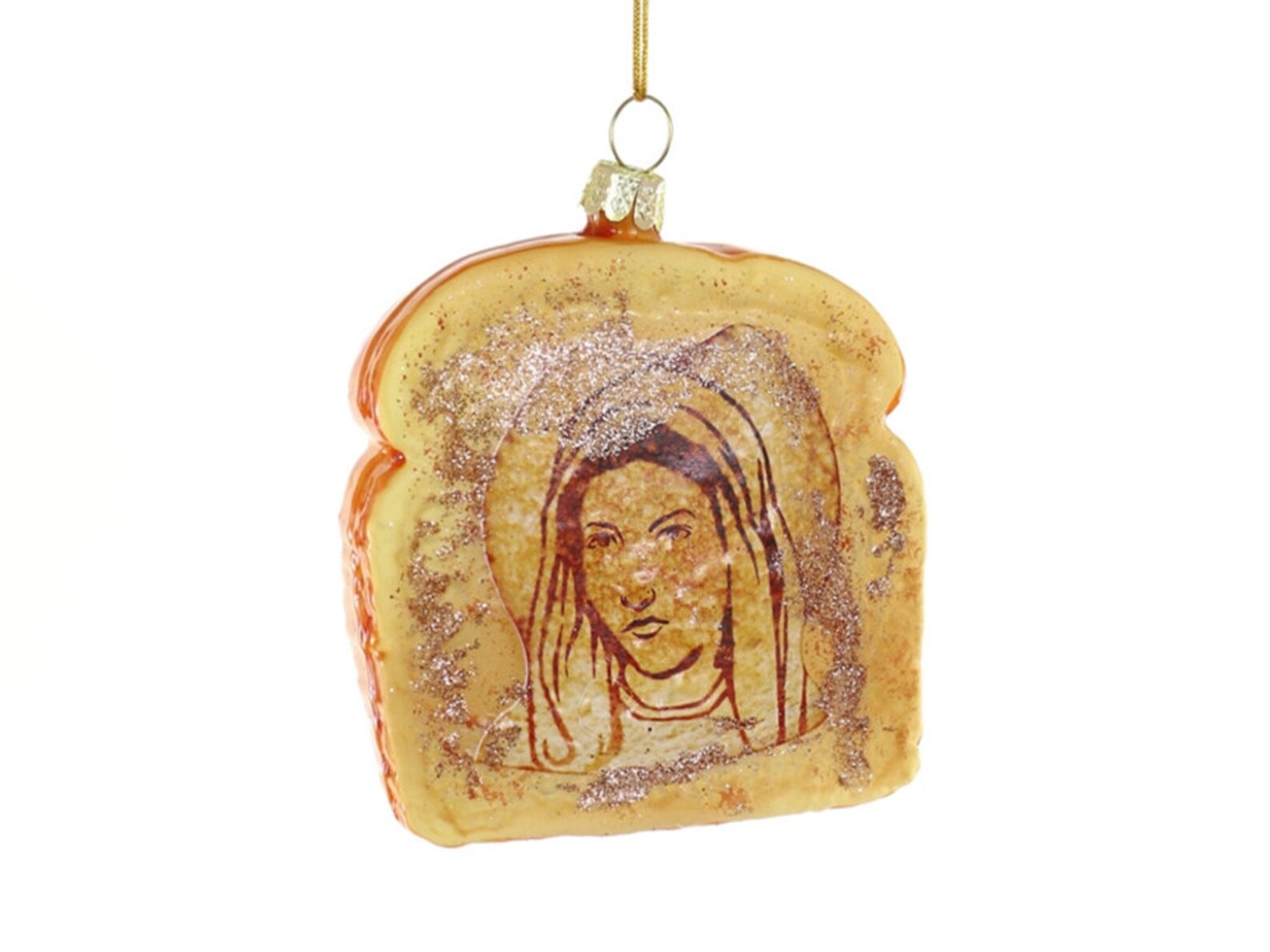Virgin Mary on Toast Glass Christmas Ornament - Etsy