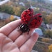 Ladybug Pin / Ladybug Brooch/ Small Red Brooch Pin/ Beaded - Etsy