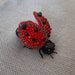 Ladybug Pin / Ladybug Brooch/ Small Red Brooch Pin/ Beaded Brooch ...
