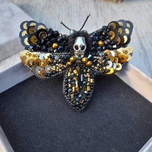 Gothic Art Nouveau Death's Head Hawkmoth Moth Pin Brooch - Etsy