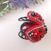 Ladybug Pin / Ladybug Brooch/ Small Red Brooch Pin/ Beaded Brooch ...