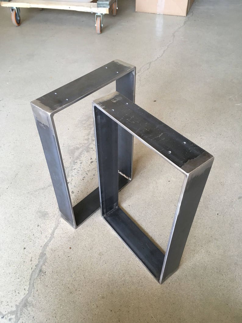 Set of 2 Bench Steel U Shaped Legs Rectangular Legs Metal - Etsy
