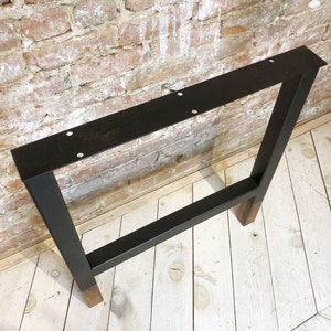 H Style Table Legs Steel and Wood - Etsy