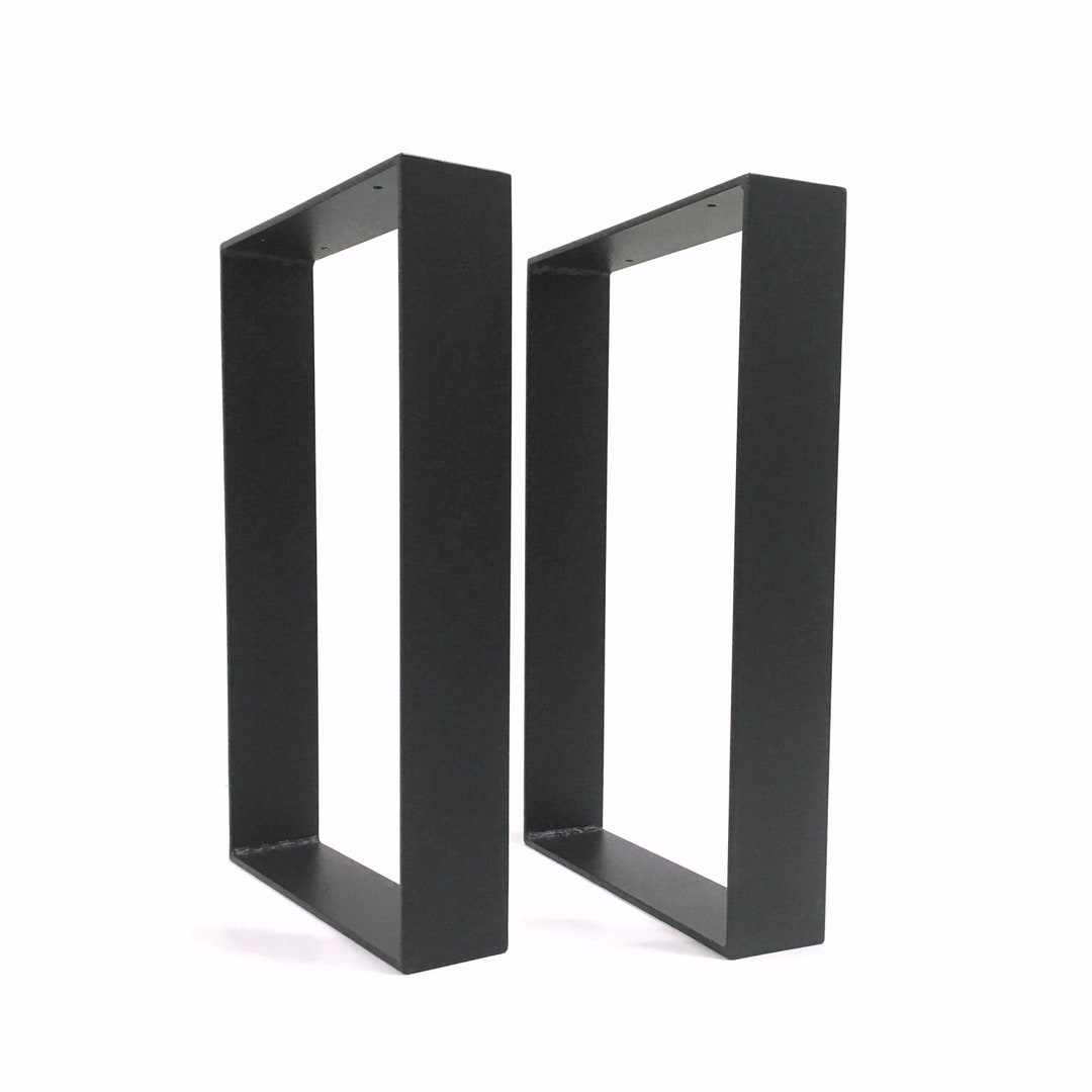 Set of 2 Bench Steel U Shaped Legs Rectangular Legs Metal Square Legs ...
