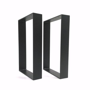 Set of 2 Bench Steel U Shaped Legs Rectangular Legs Metal Square Legs ...