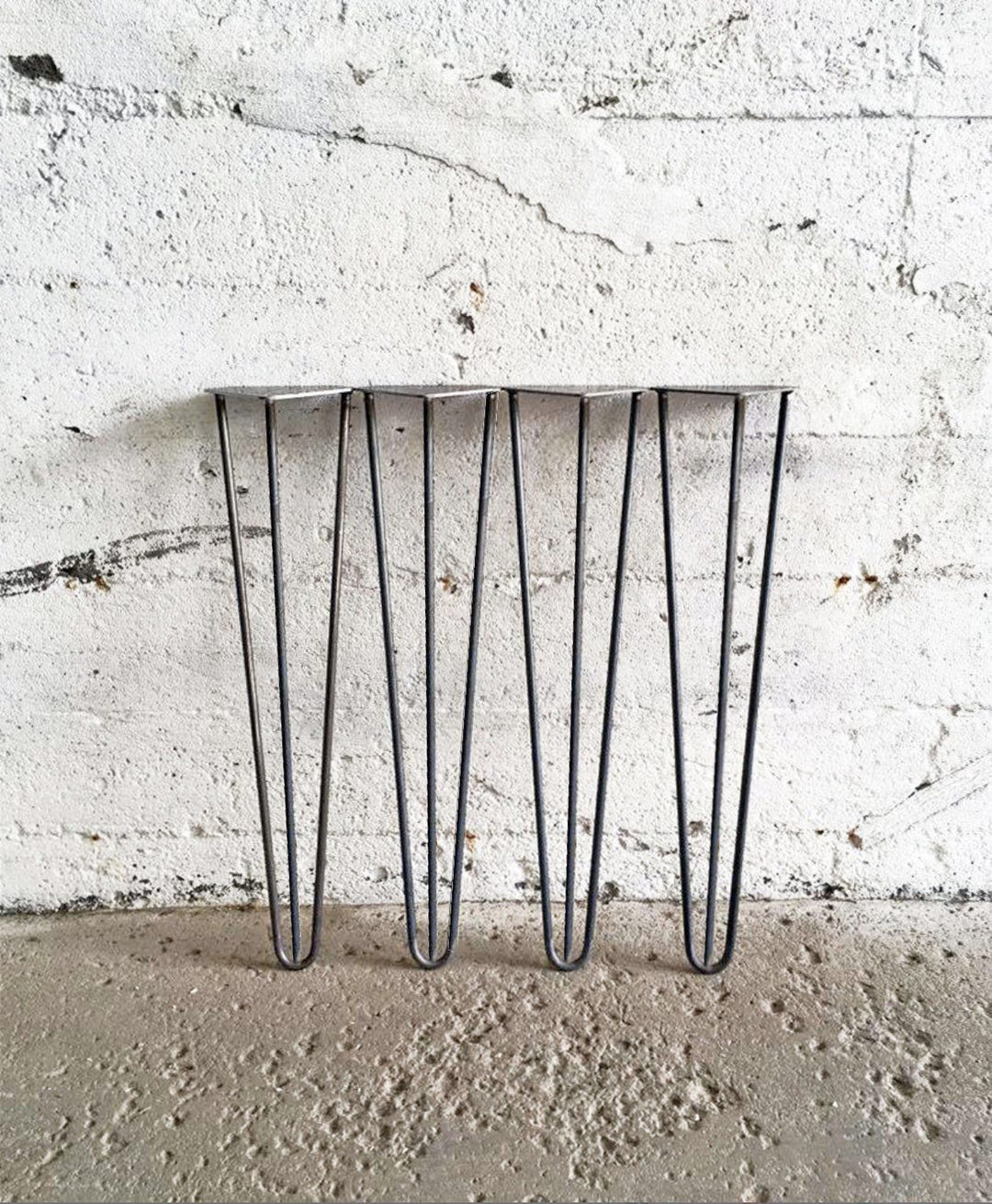 Set of 4 27'' to 29'' Raw Steel Hairpin Legs 27'', 28'', 29'' Three ...