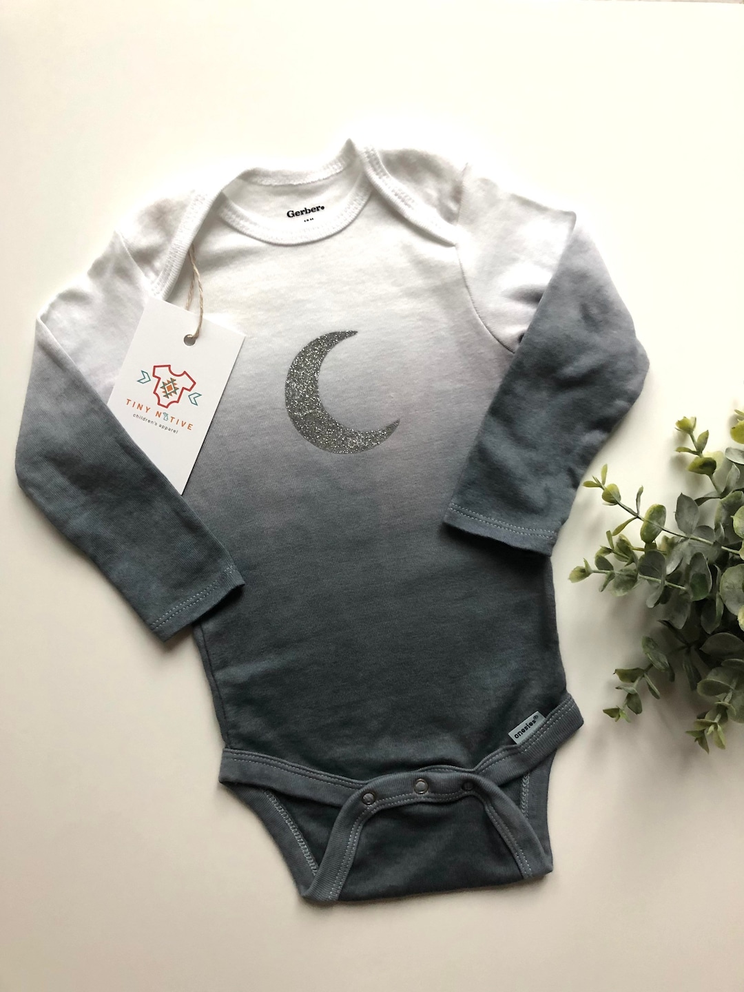 Dip Dyed Moon Bodysuit | Glitter Moon Baby Clothes | Boho Baby Gift ...