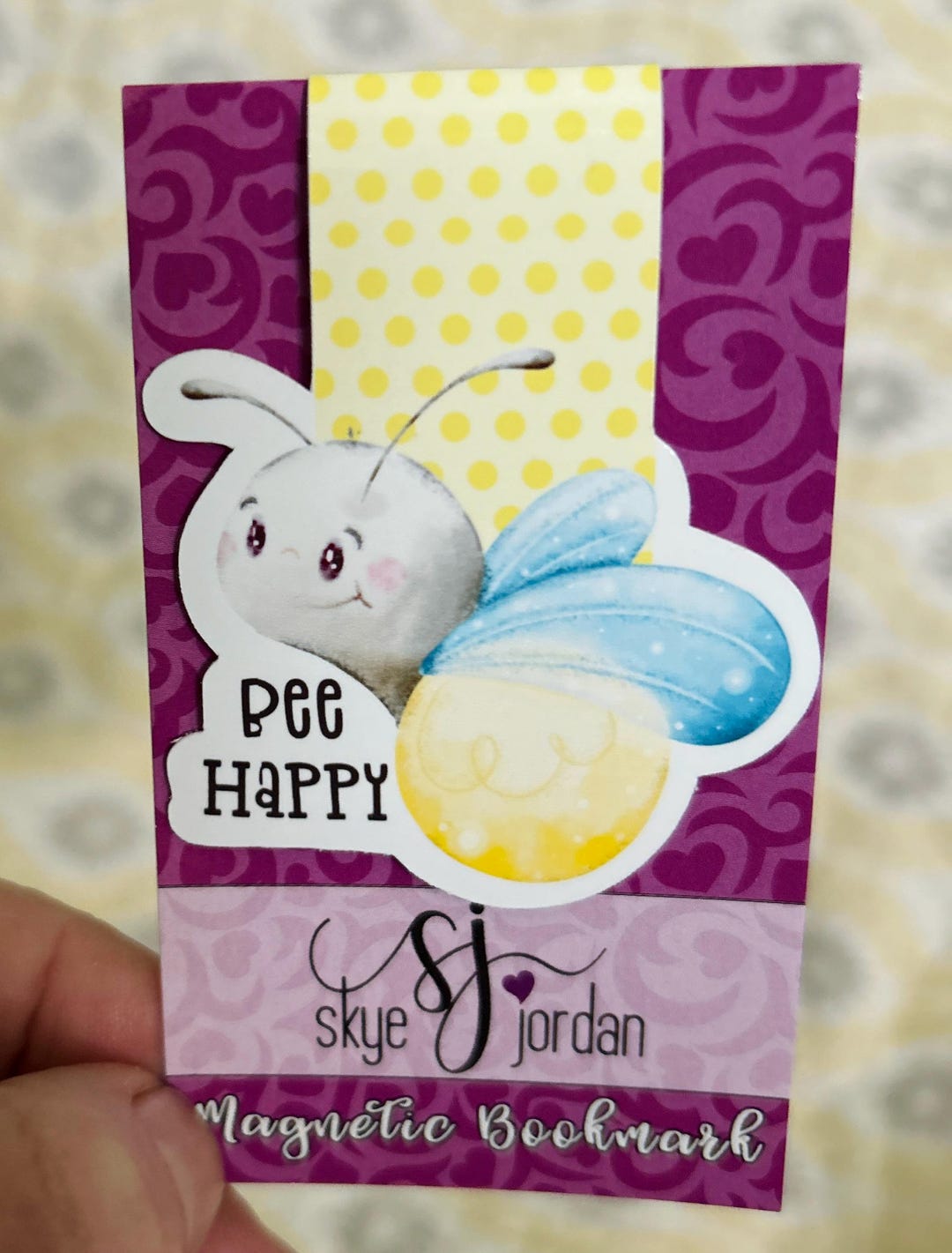 Bee Happy Magnetic Bookmark || Bookish Merch || Bookish Gift ...