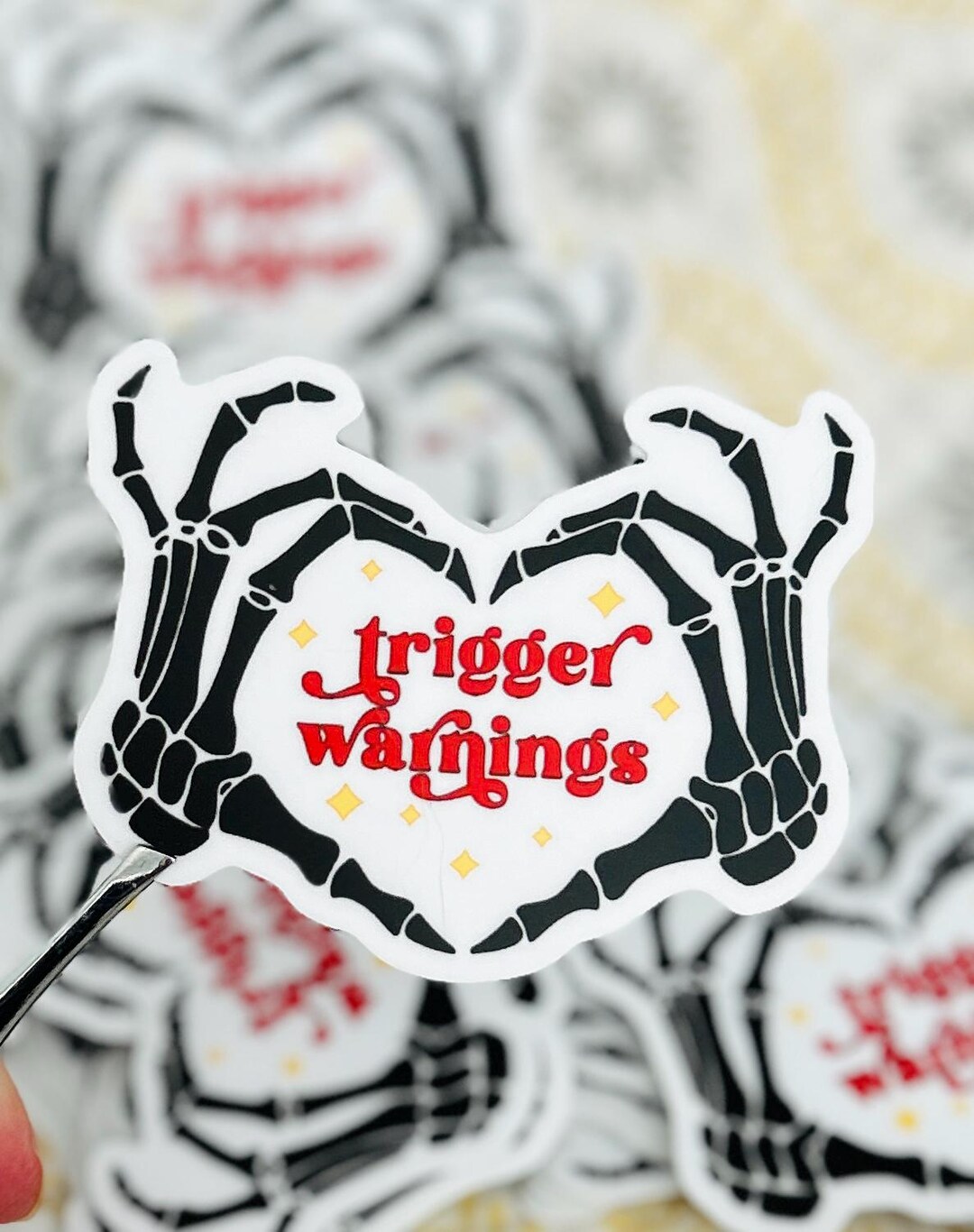 Trigger Warnings Sticker Dark Romance Sticker Reading Sticker Bookish ...