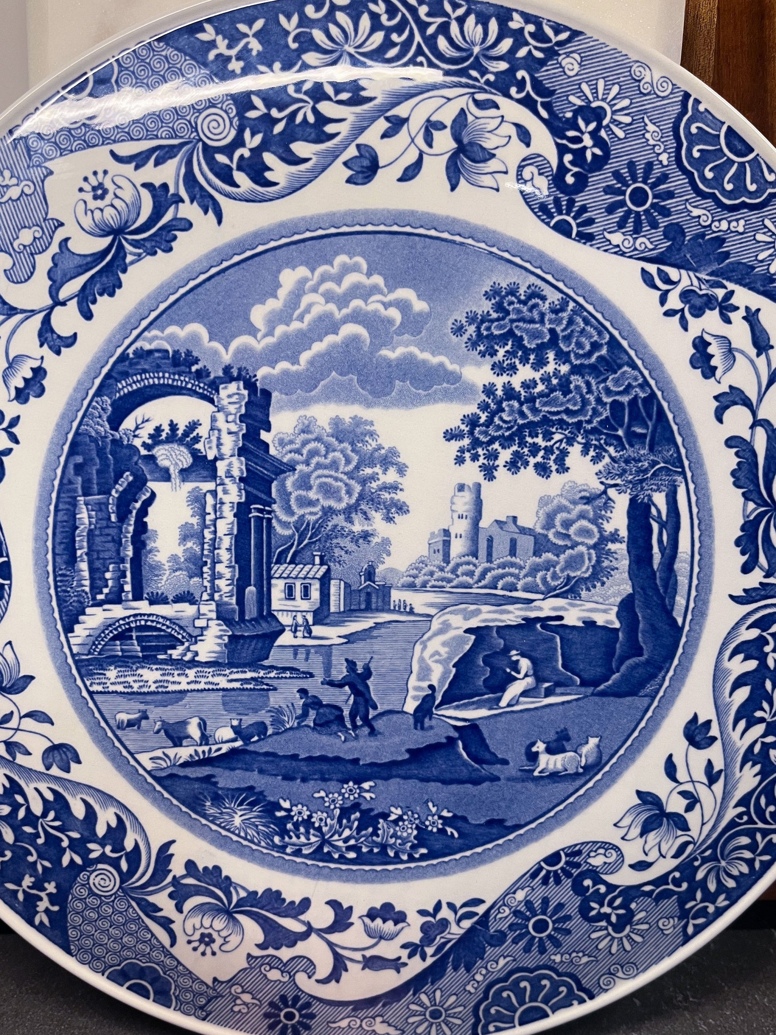 Spode England Italian Spode Design C.1816 R Domed Blue - Etsy