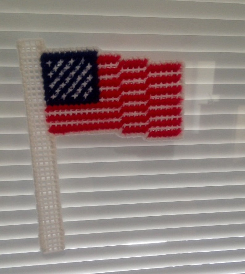 American Flags Plastic Canvas Handmade for Car Antenna-plants-windows ...