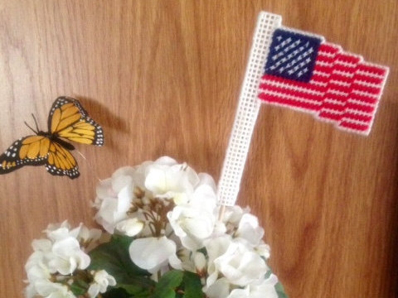 American Flags Plastic Canvas Handmade for Car Antenna-plants-windows ...