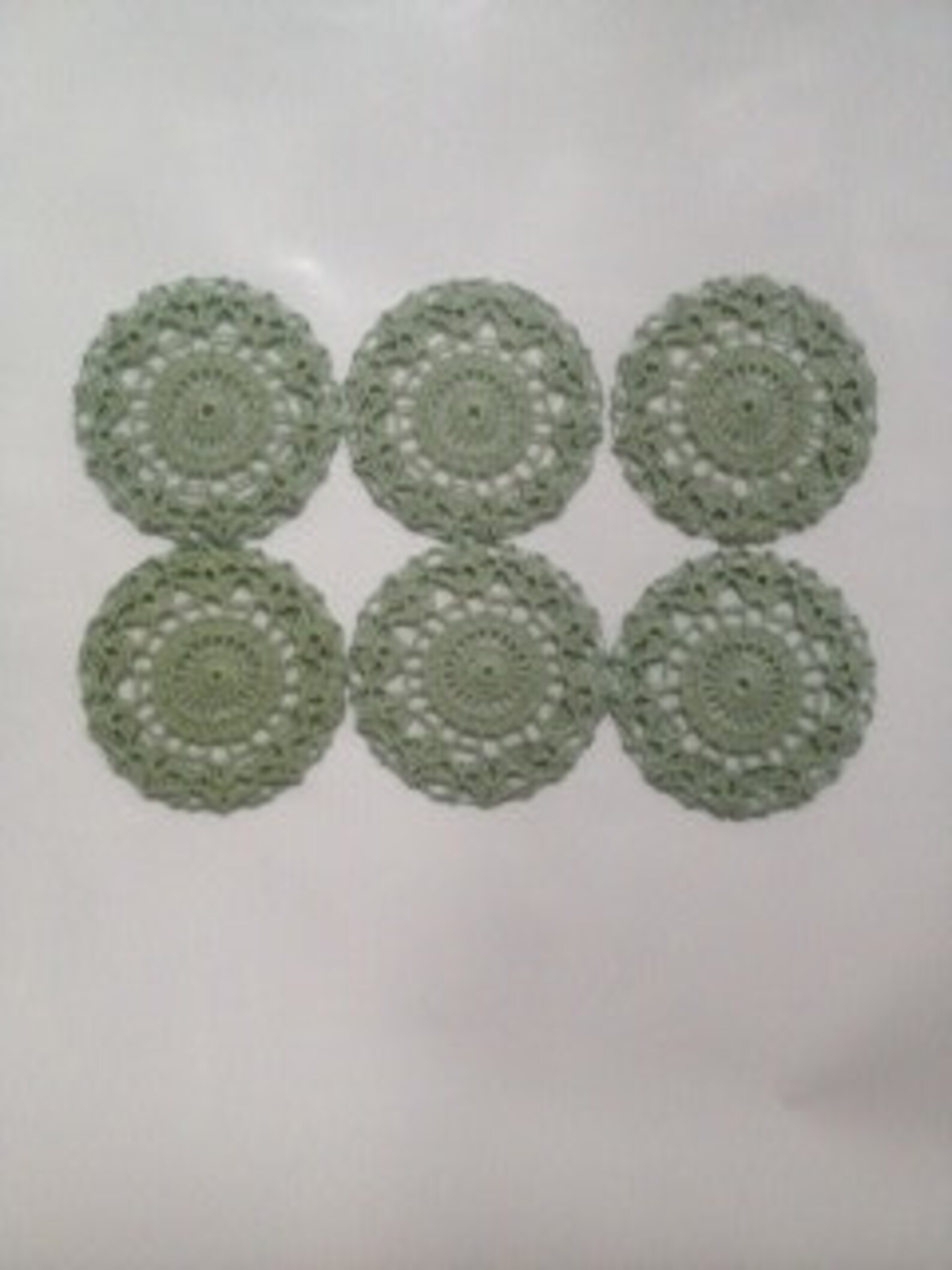 Handmade Crocheted Glass Coasters-doilies, Wall Art & Wedding Gifts-set ...