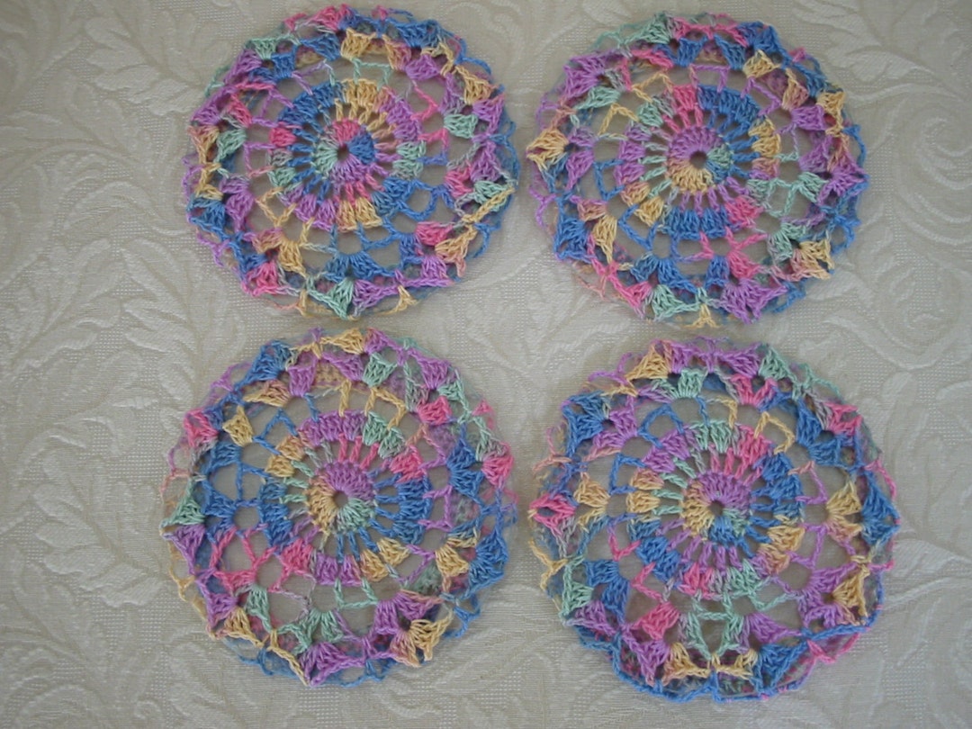 Handmade Crocheted Glass Coasters Plus Doilies, Wall Art & Wedding ...