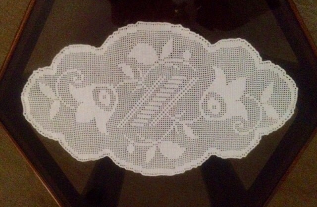 Tulip Filet Crocheted Handmade Art Work Doilie. - Etsy