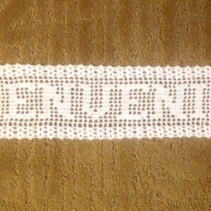 BIENVENIDA Filet Crochet Handmade Art Work Doilie-wall Hanging - Etsy