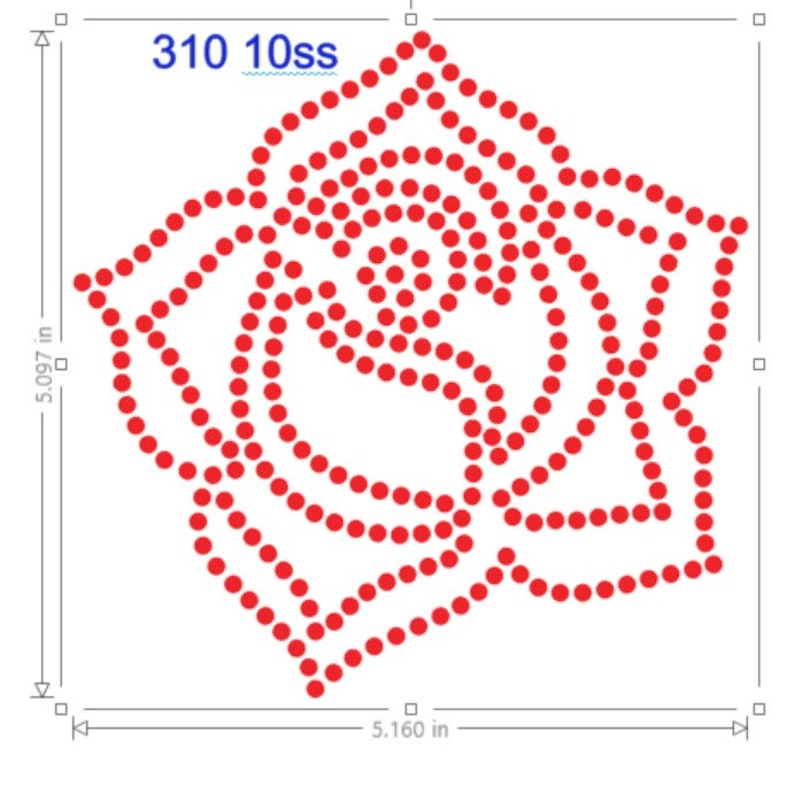 SVG Rose Rhinestone Transter SVG Instant Download File - Etsy