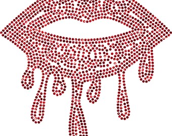 Lips Rhinestone Svg - Etsy