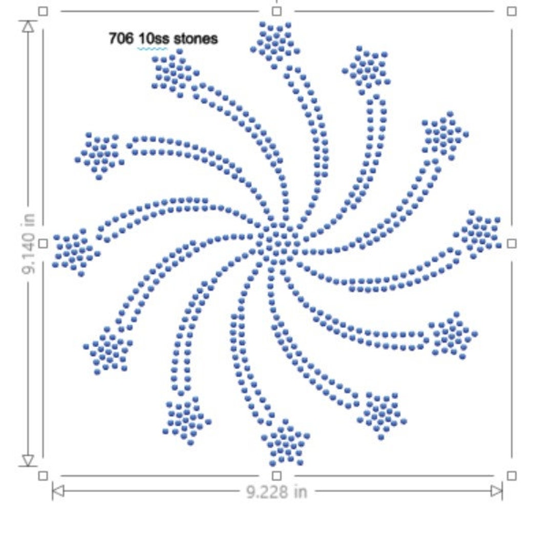 SVG Rhinestones Instant Download Large Starburst Transfer Instant ...