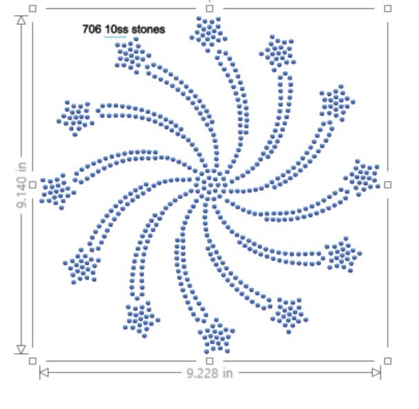 SVG Rhinestones Instant Download Large Starburst Transfer - Etsy