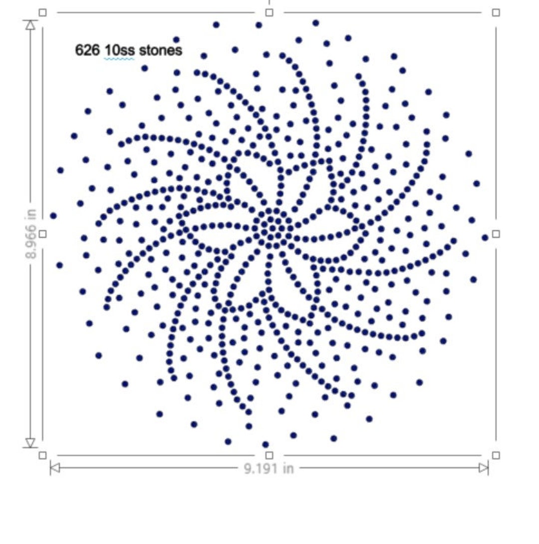 SVG Rhinestones Instant Download Large Flower Burst Transfer Instant ...