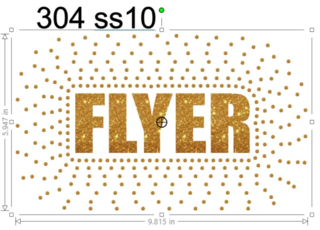 SVG Hotfix Rhinestones Flyer Scattered Pattern Glitter HTV Cheer ...