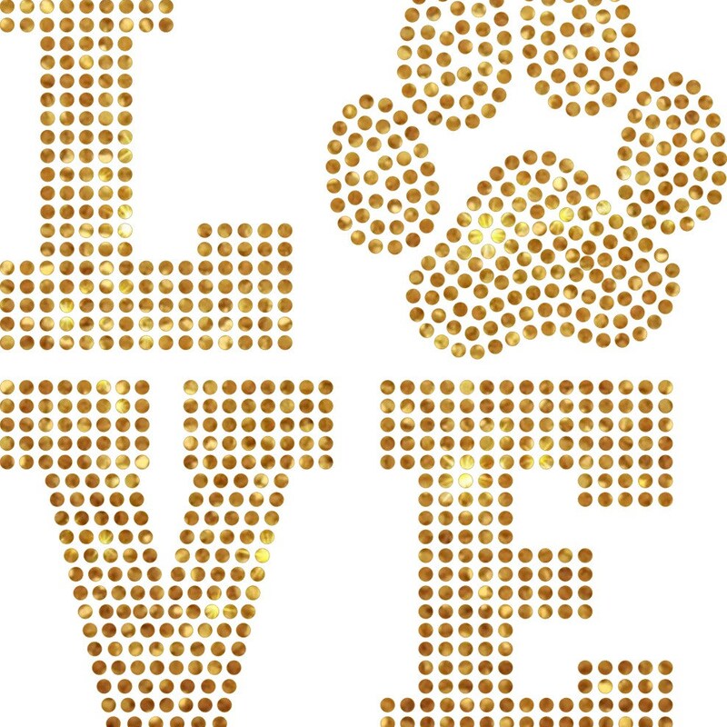 Rhinestone Paw Print - Etsy