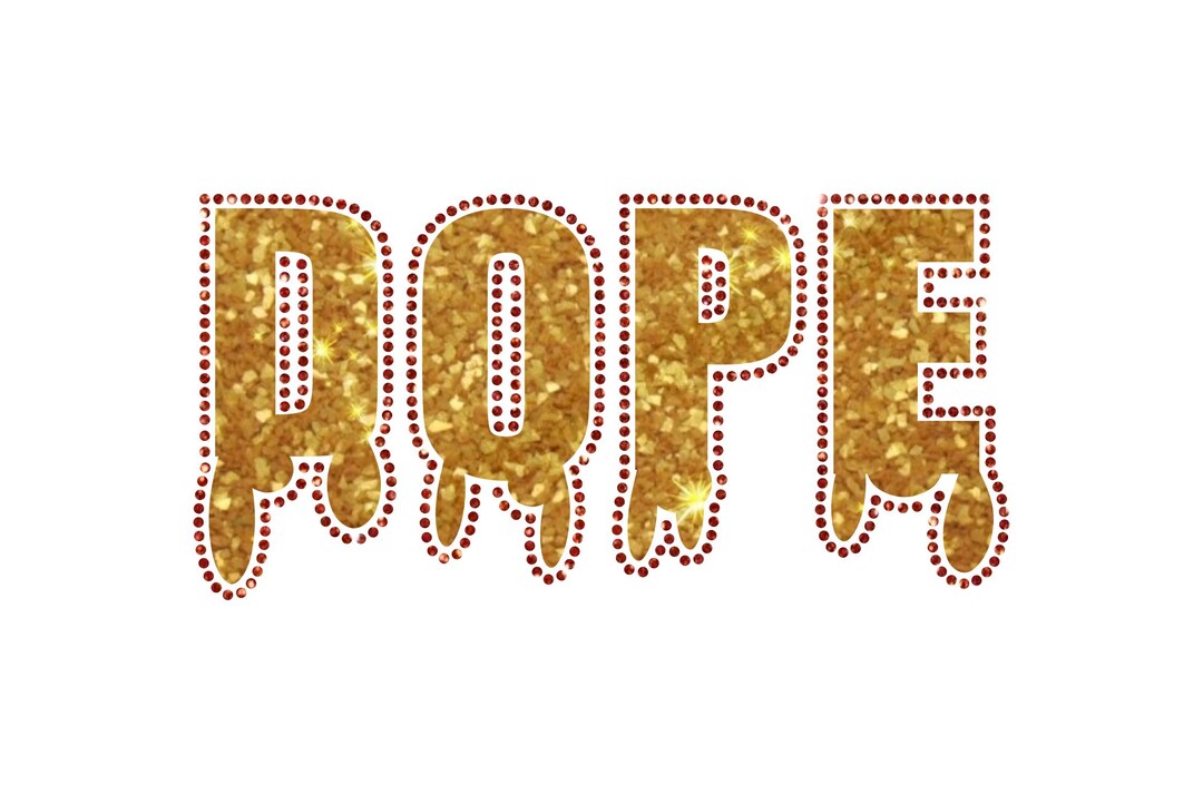 Dope SVG Hotfix Rhinestone and Vinyl Glitter HTV Template Instant ...